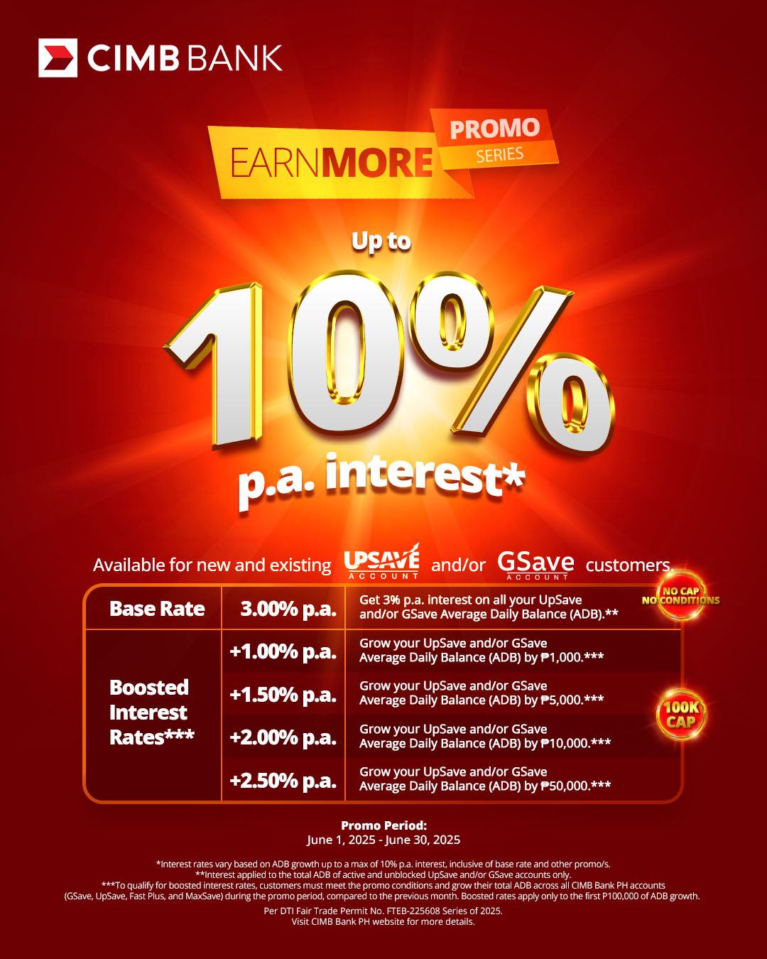 Earn more with up to 10% p.a. interest from CIMB Bank PH - Manila Insight